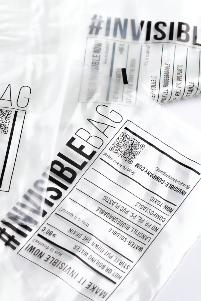 #INVISIBLEBAG | Water-Soluble & Compostable Garment Bag Packaging ...